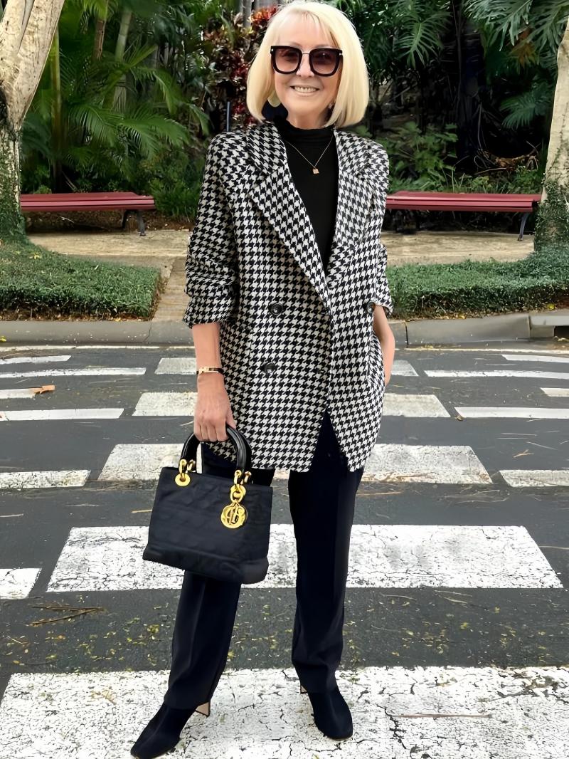 Thousand Birds Plaid Jacket Coat | For Older Women & Senior Ladies Over ...