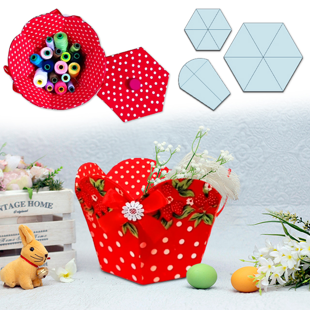 DIY Petal Basket Ideas Fabric Basket Template(3 PCS)——Template ...