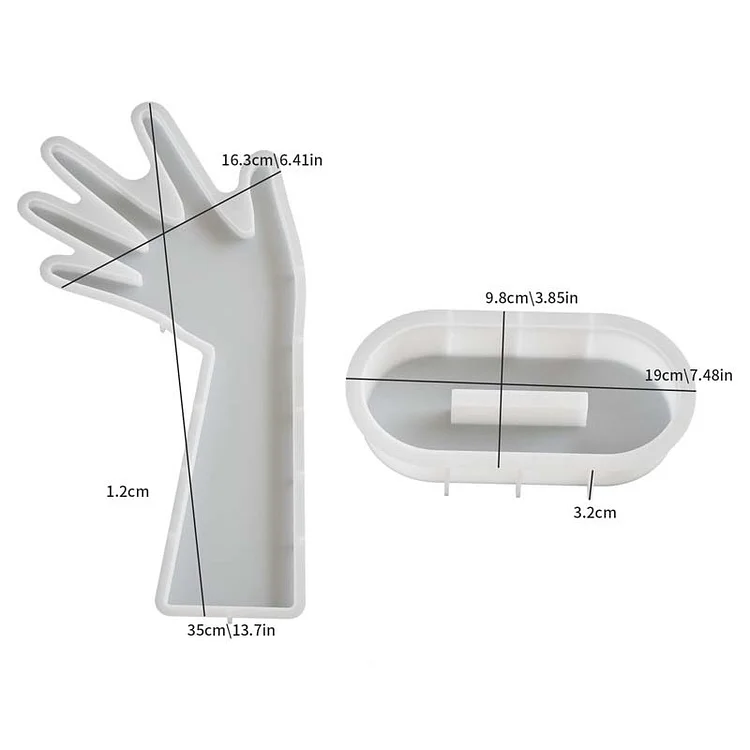 Hand Shape Jewelry Display Stand Silicone Mold Set | Resin Molds for ...