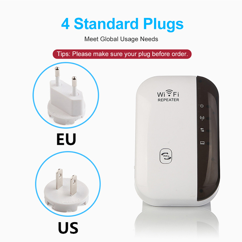 300Mbps WiFi Repeater Extender 2.4GHz 802.11n Signal Booster Range ...