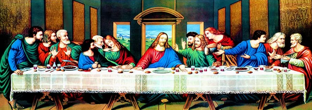 The Last Supper (velvet cloth) full crystal round/square diamond painting