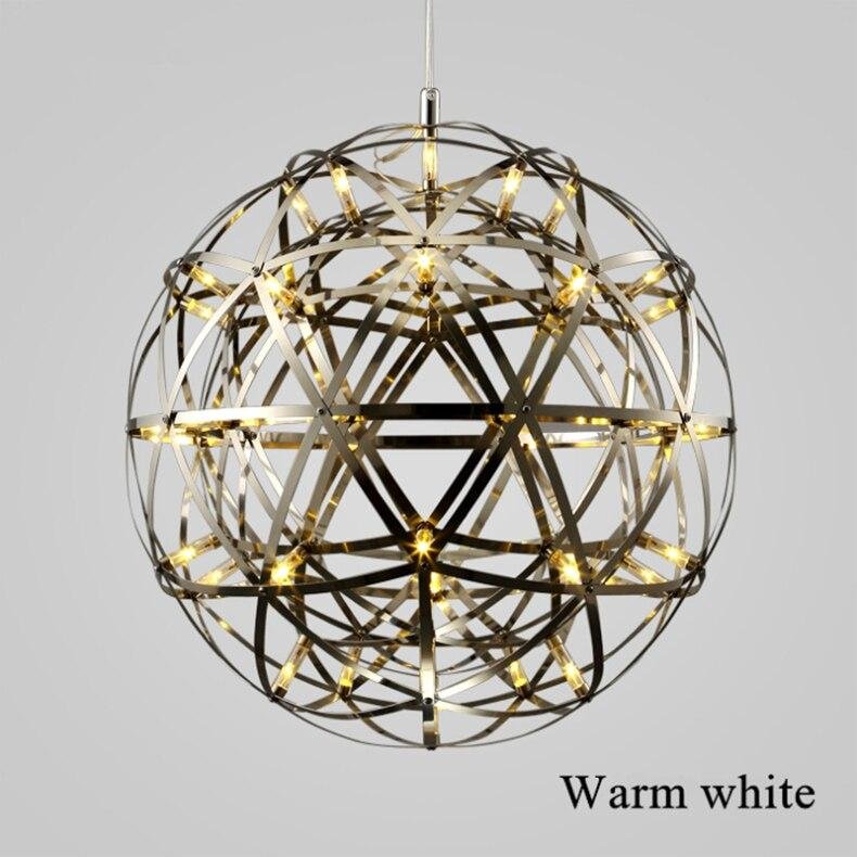 Firework Ball Pendant Lighting Fixtures Chrome/Gold Stainless Steel ...