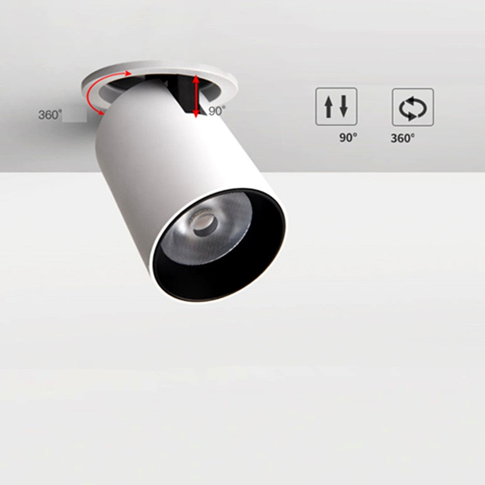 Foldable Recessed Ceiling Downlight 7W 12W Black/White Housing 360 ...