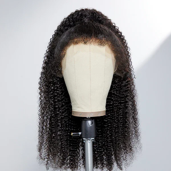 4C Edge! Glueless Afro Curly HD Lace Closure Wig