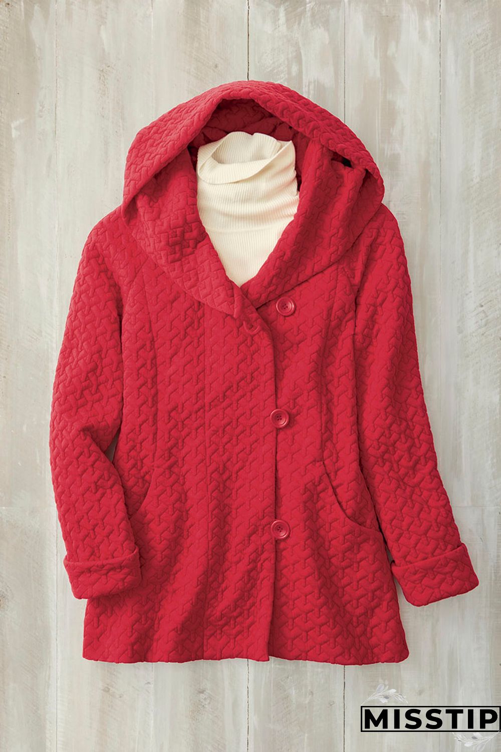 First Frost Textured Knit Coat - MissTip