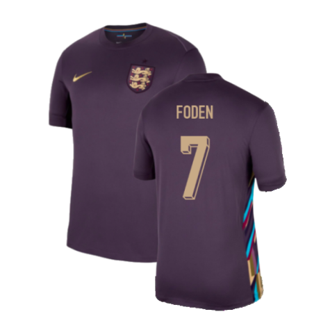 England Phil Foden 7 Away Shirt Top Kit Euro 2024