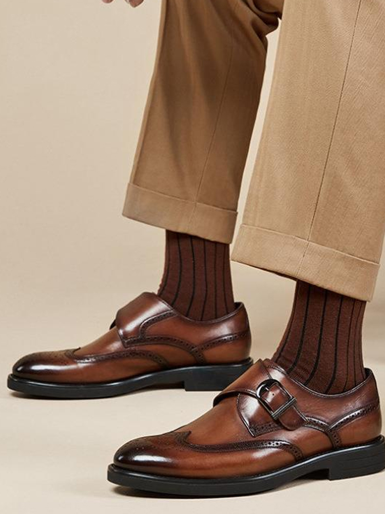 Men's Classic British Brogue Leather Shoes