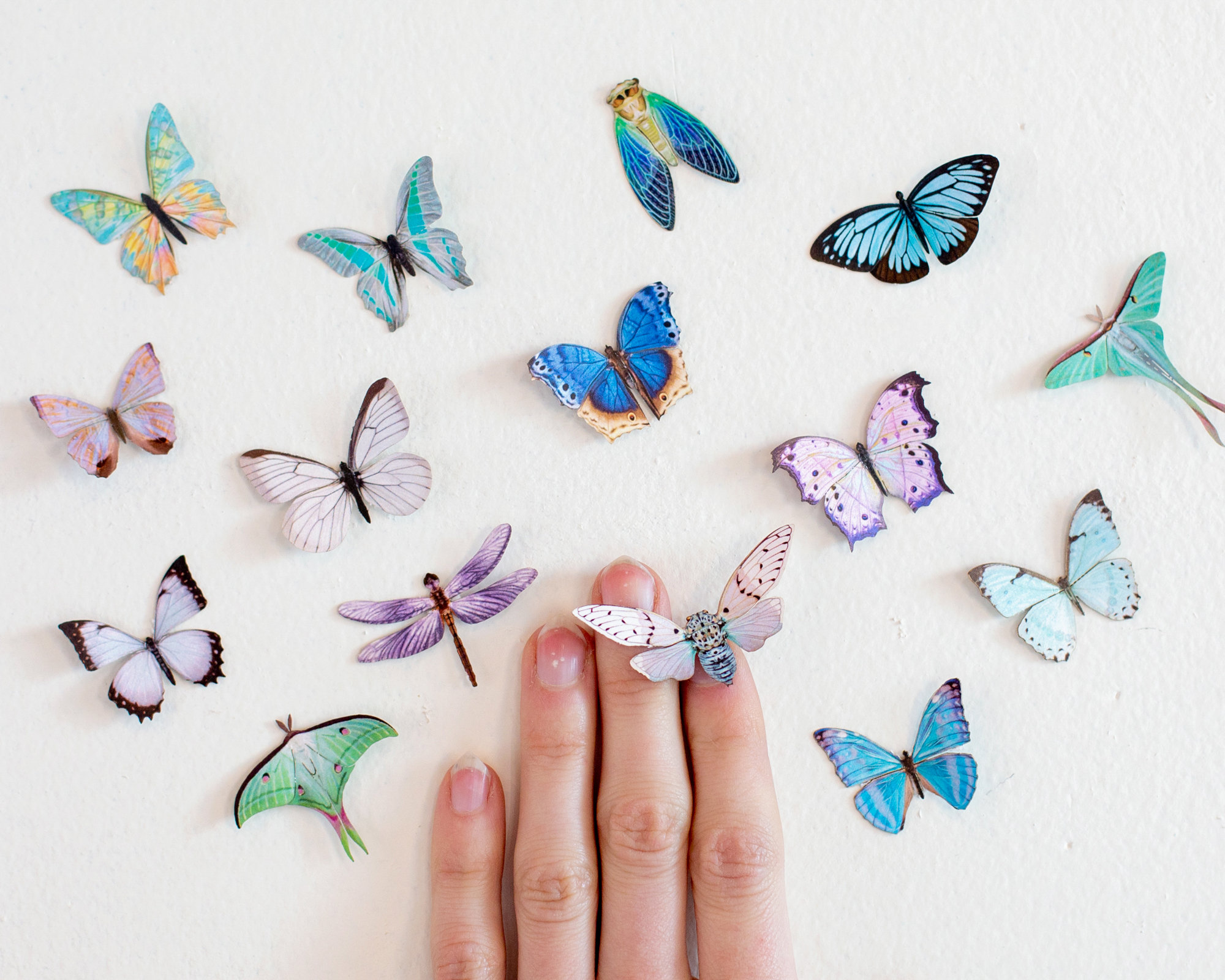 【15 PCS】Mini Papercut Craft Butterflies