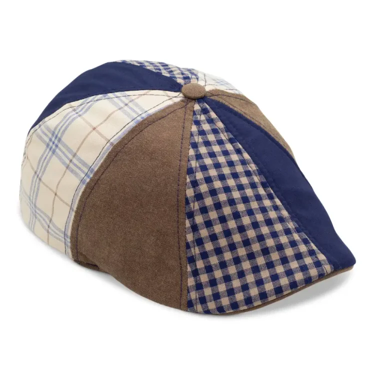 The Triple Crown Boston Scally Cap - Plaid Patchwork