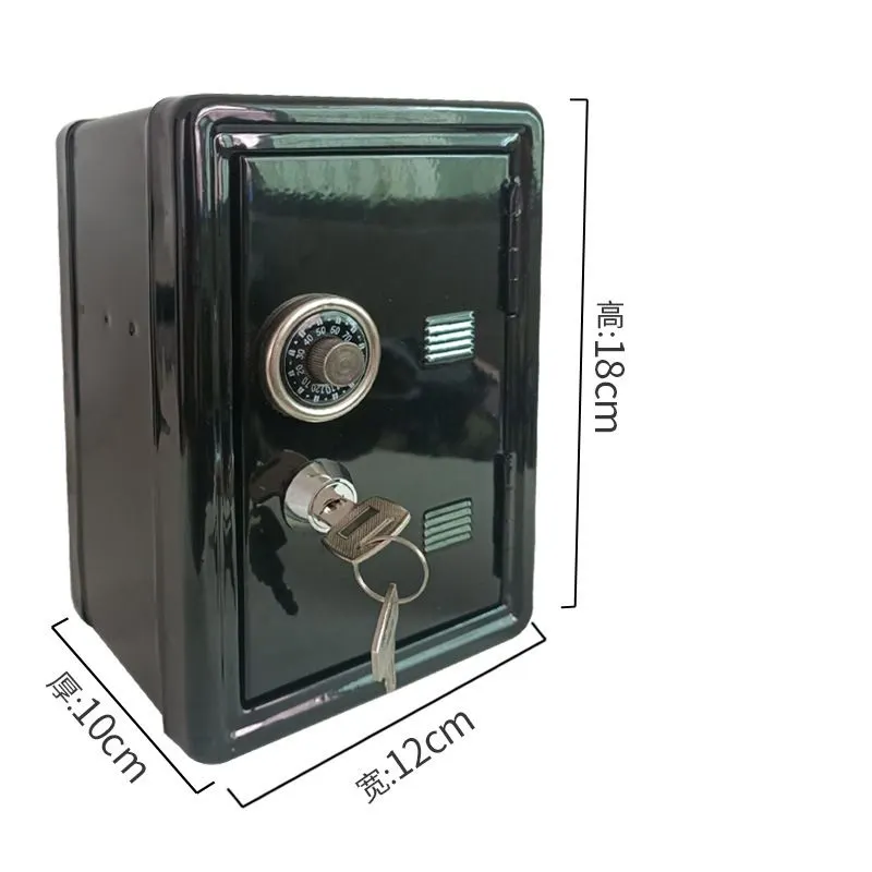 W&G Ins Safe Box Pink Decorative Savings Box Piggy Bank Metal Iron Mini ...