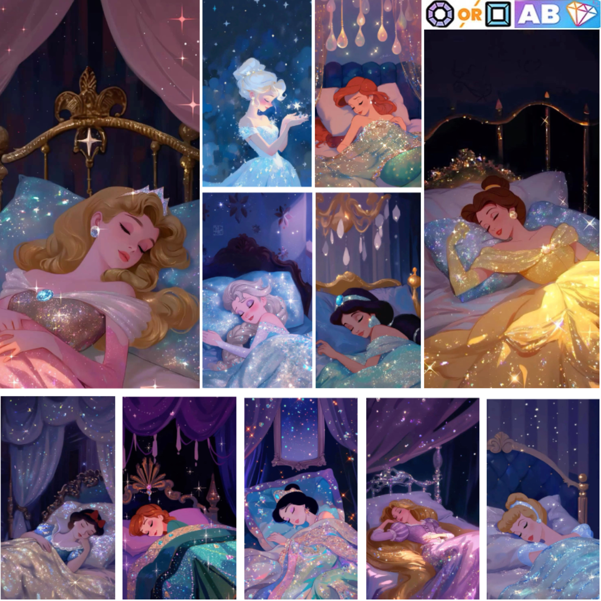 Sleeping Disney Princess 40*70cm Diamond Painting