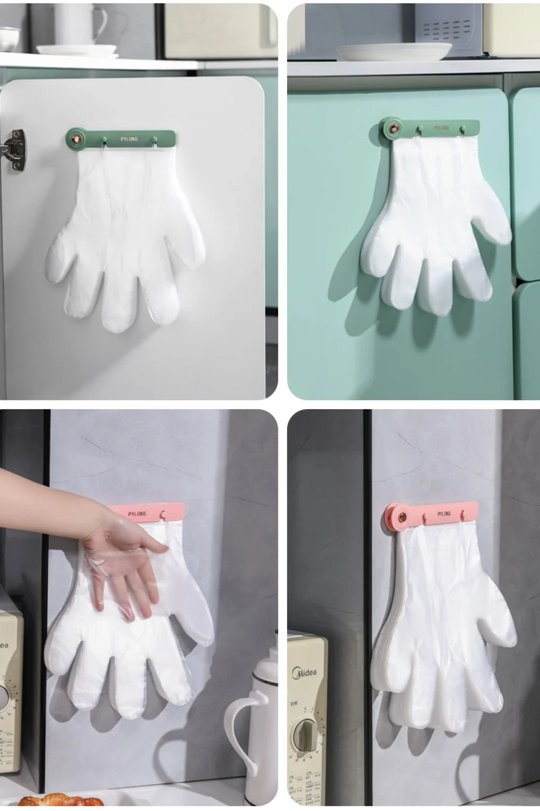Glove Clip Wall Mounted Glove Rack with 100 Pcs UltraShieldGloves