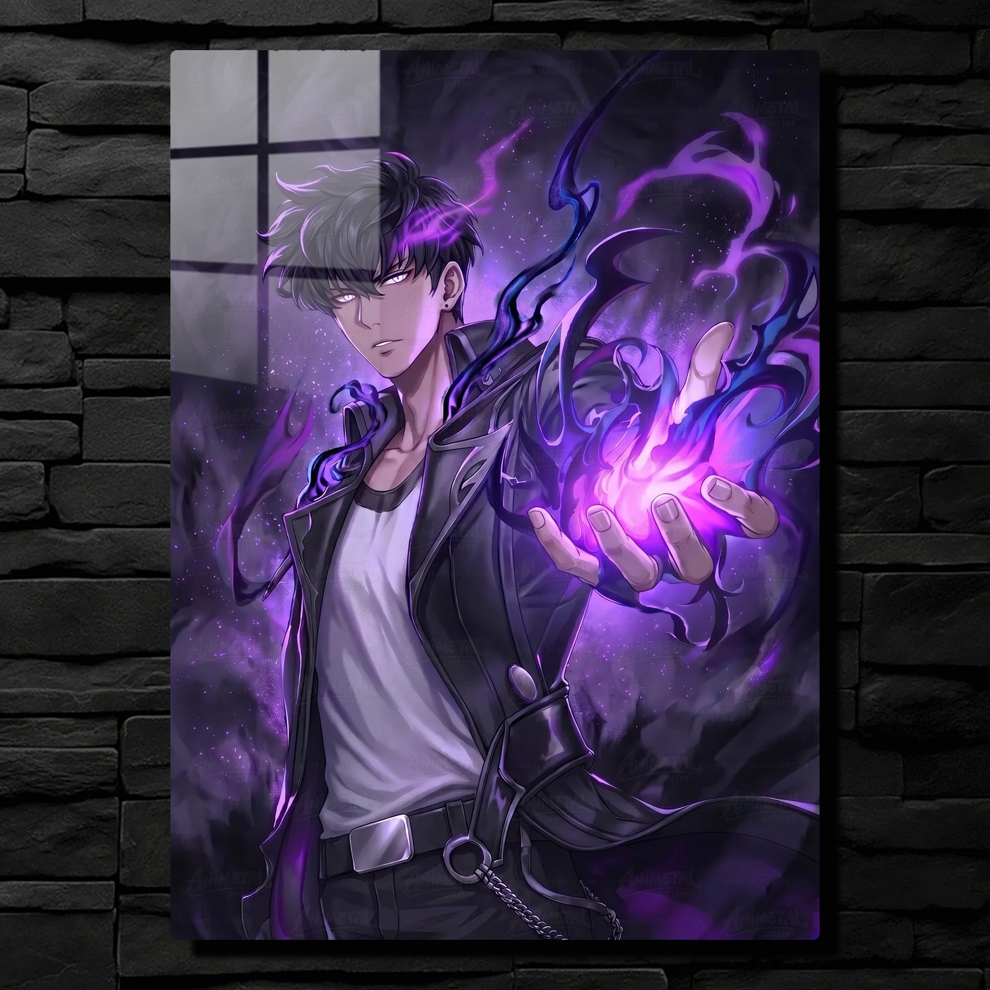 Sung Jinwoo Shadow Monarch CO19128 - Premium Anime - Metal Wall Art ...