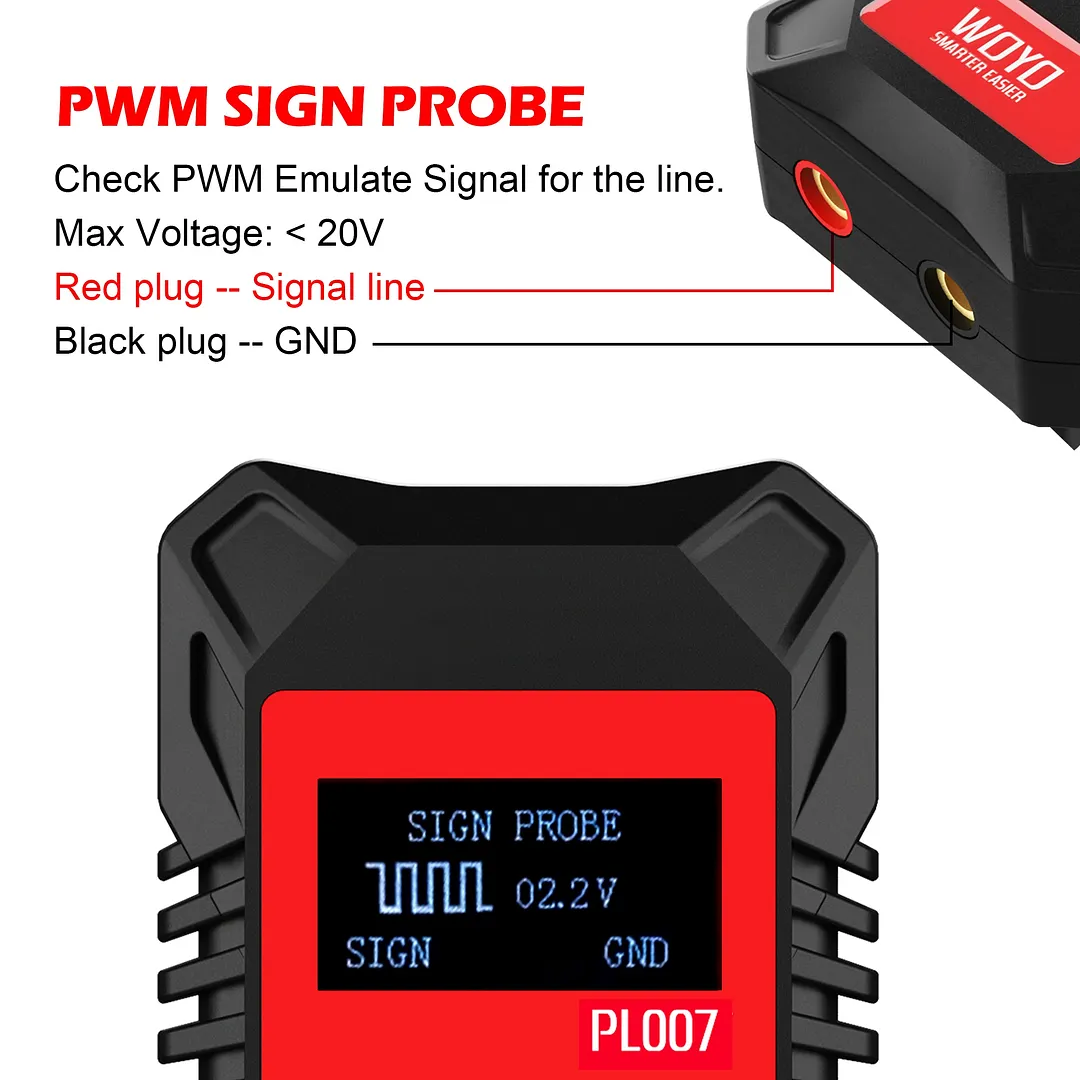 WOYO PL007 CAN LIN PWM Signal Tester, CAN BUS Analyzer Read Baud & ID ...