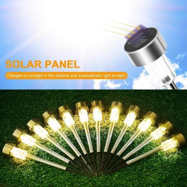LED Solar Garden Lights Outdoor Solar Powered Lamp Lantern Waterproof ...