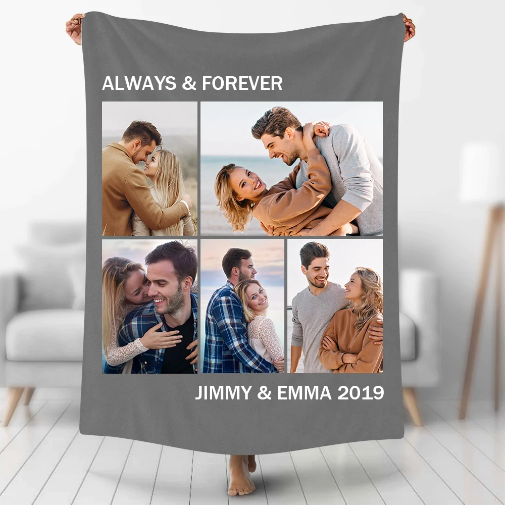 Custom Blankets Personalized Couple Gift For Her Him Custom Your Names ...