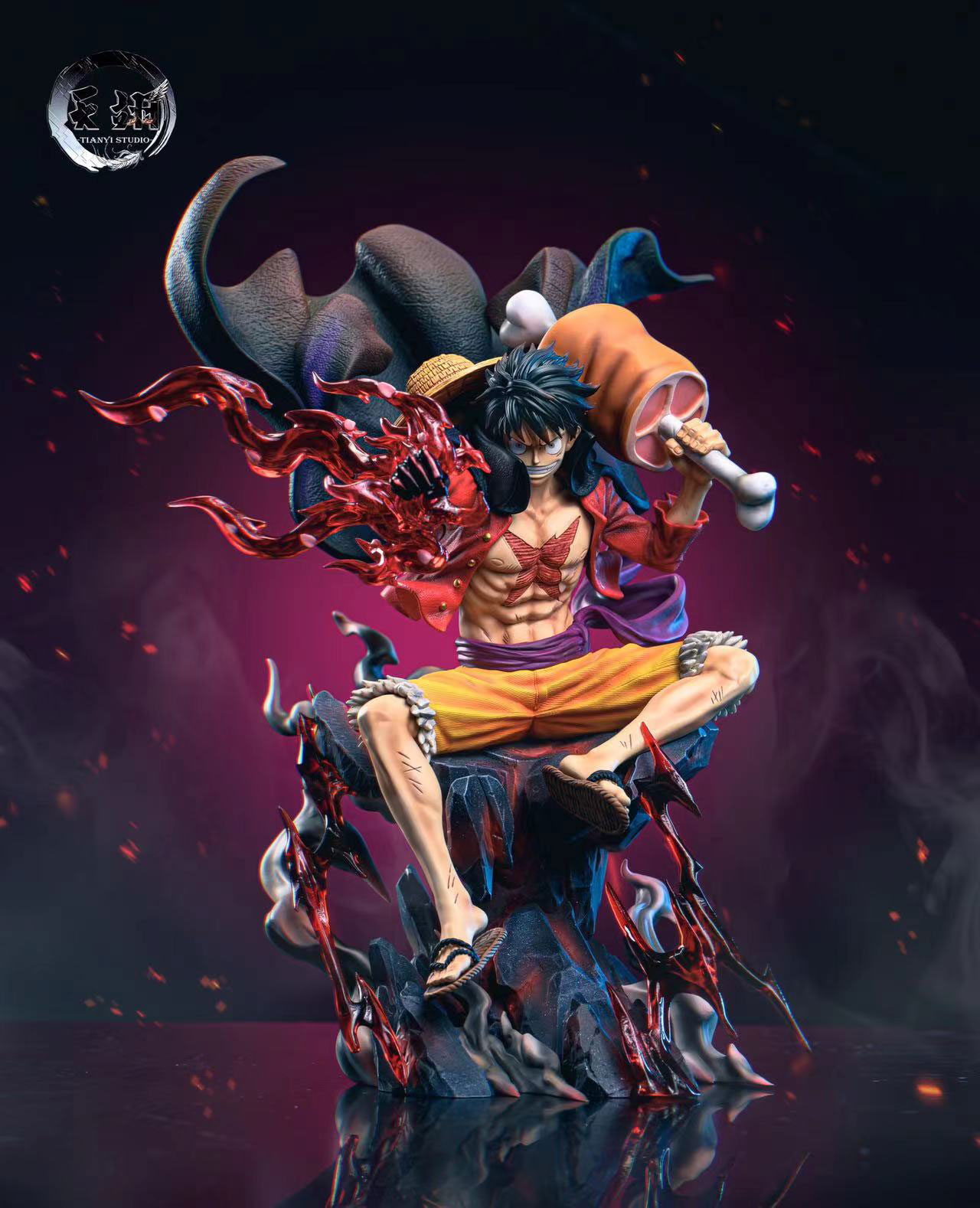 POP Scale Sitting Monkey D. Luffy - ONE PIECE Resin Statue - TianYi ...
