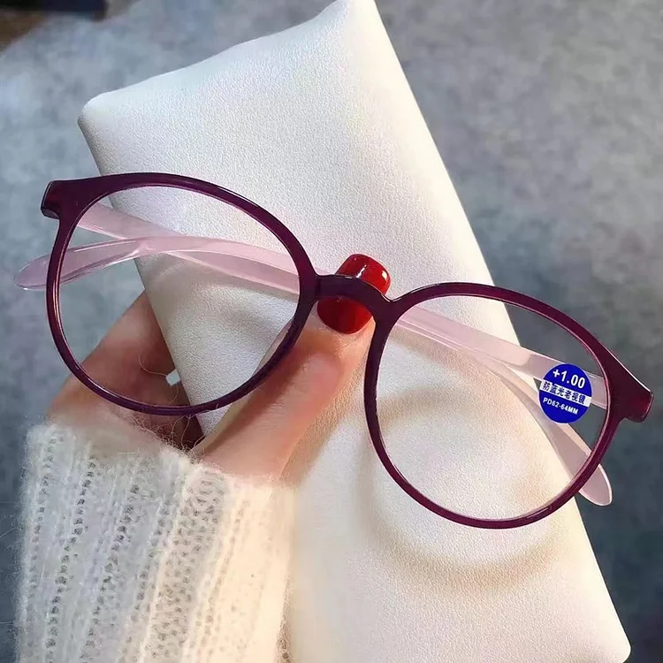 Round Frame Reading Glasses for Men Women Ultralight Far Sight ...