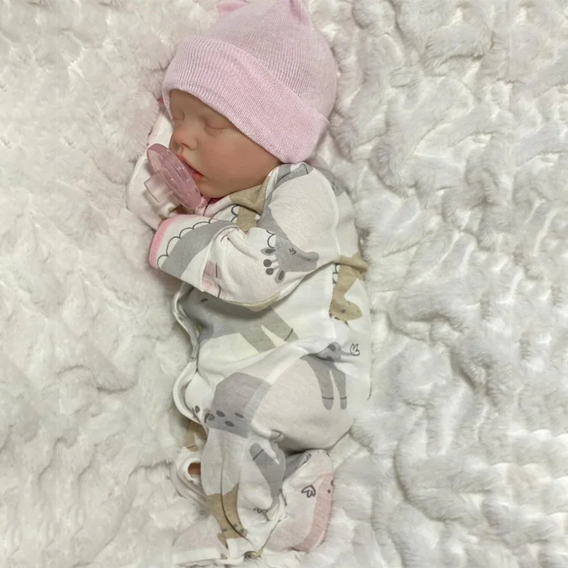 17" Super Realistic Silicone Reborn Sleeping Baby Girl Dolls Joa ...