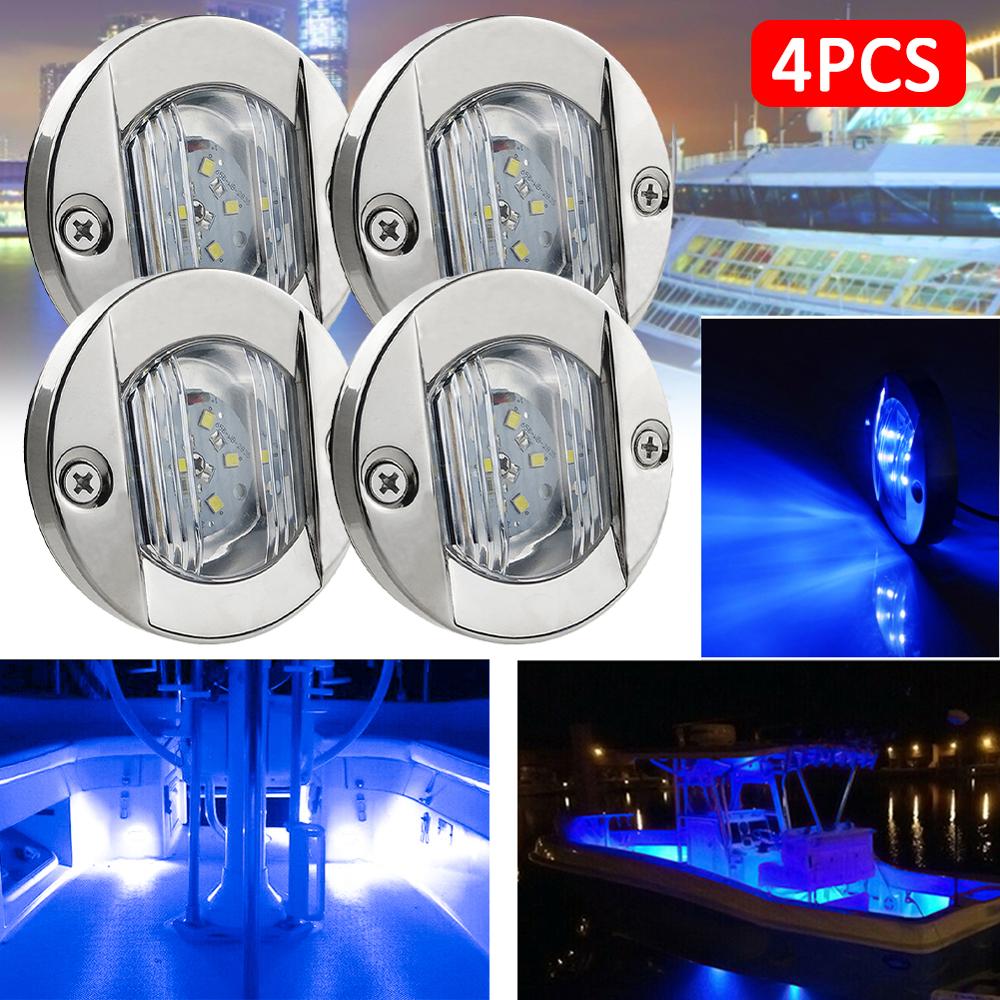 DC Marine Boat Transom LED Stern Light Round Stainless Steel Warm White ...