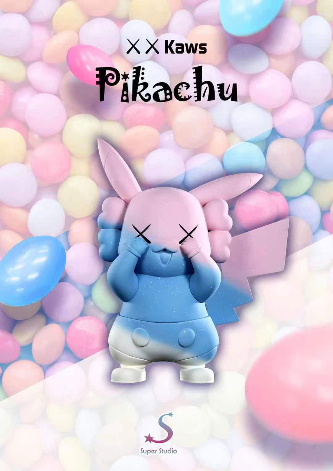 KAWS Dreamy Candy Pikachu - Pokemon Resin Statue - Super Studio [In Stock]