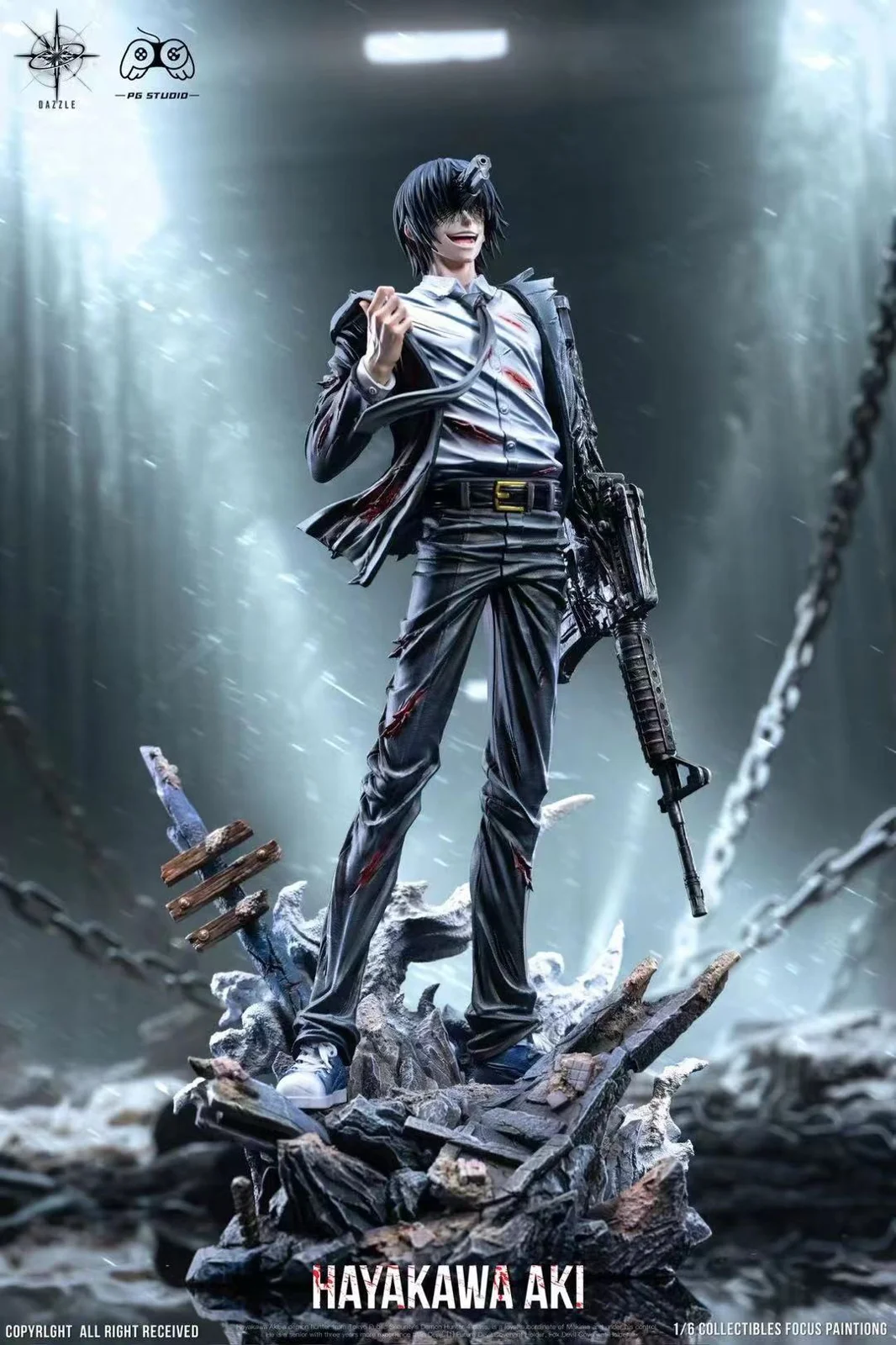 1/6 Scale Gun Fiend Aki Hayakawa - Chainsaw Man Resin Statue - Dazzle ...