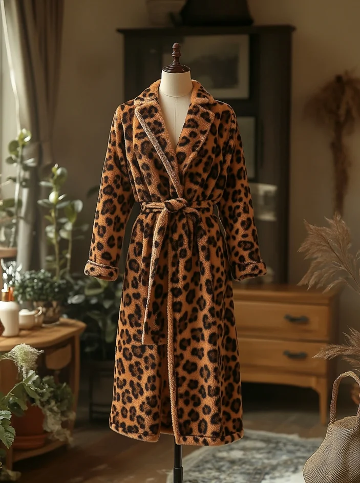 Women's Leopard Print Robe