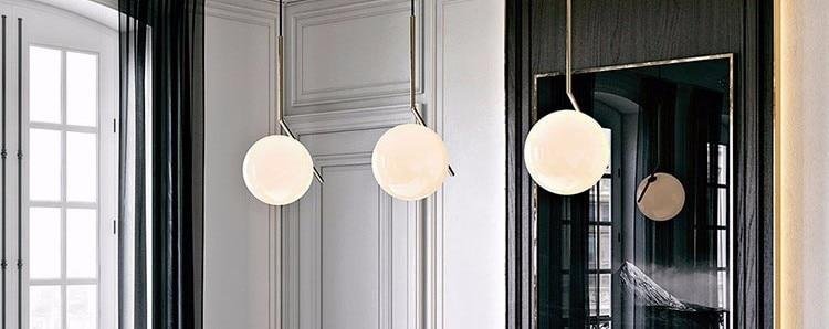 Modern Glass Ball Pendant Lights For Dining Room Indoor Home Kitchen ...