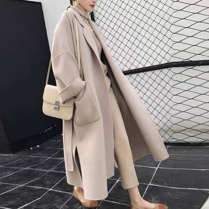 Thick Long Over The Knee Woolen Coat