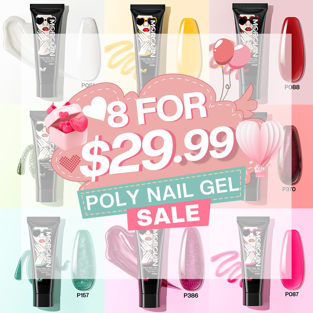 Acrylic Nails Poly Nail Gel Nail Polish Essentials & Powder | MOROVAN