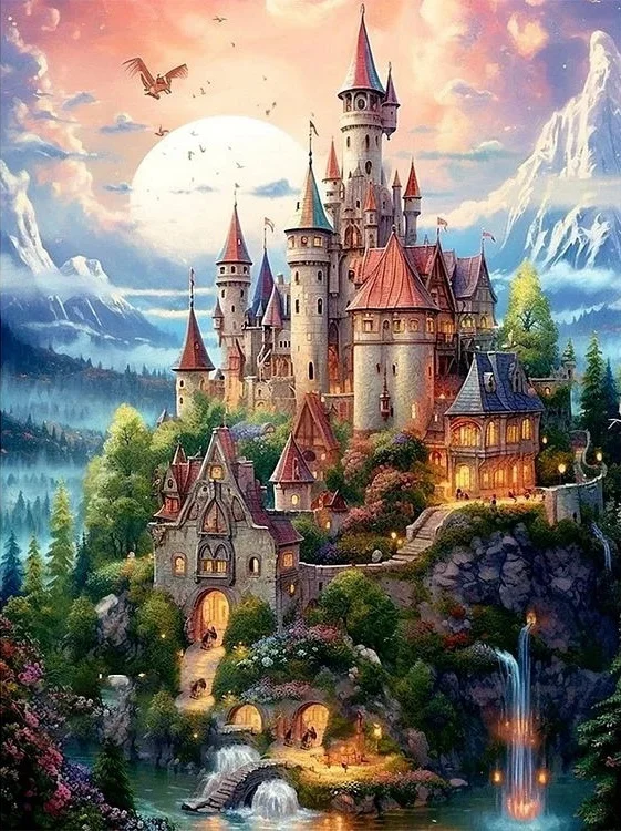 DIY Painting By Numbers | Castle On The Hill - 40*50cm