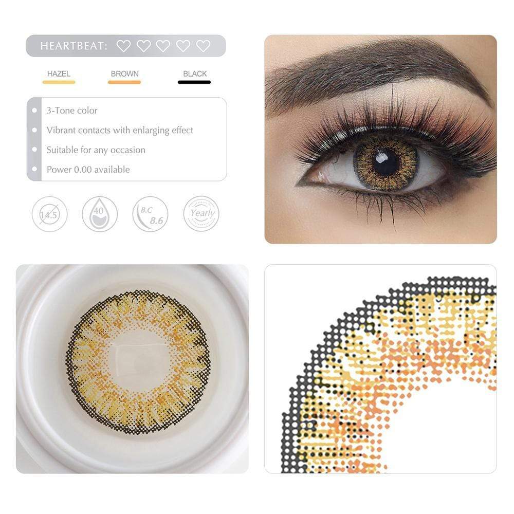 Men's 3 Tone Pure Hazel Colored Contacts