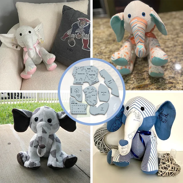Memory Elephant Templates With Instructions(7 PCS)