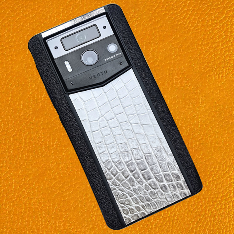 VERTU METAVERTU2 White Himalaya Alligator Leather Phone Case