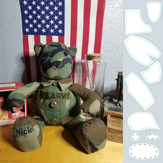 Memory Bear Template Set(9 PCS)-With Instructions