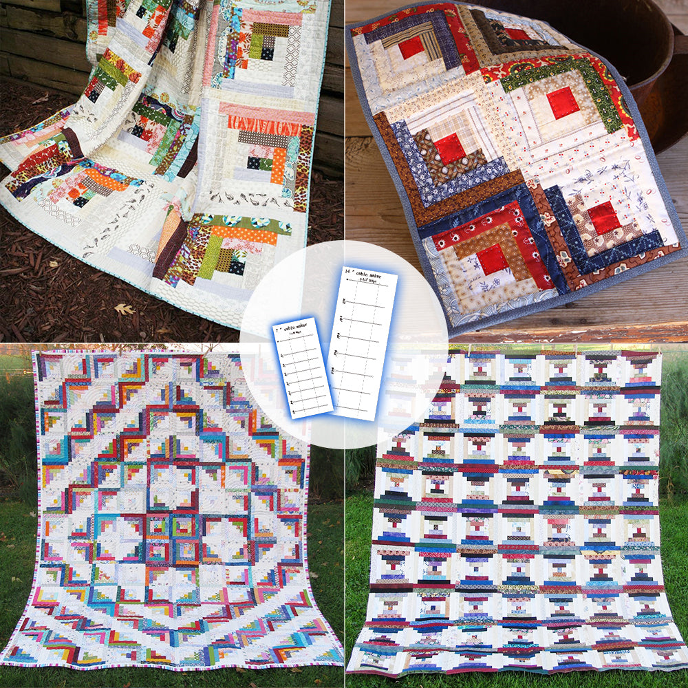 Log Cabin Maker Template Set- With Instructions
