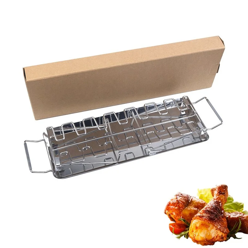 Athvotar Beef Chicken Leg Grilled Rack 14 Slots Stainless Steel BBQ ...