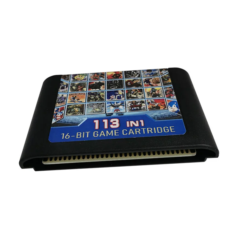 16 Bit Game Cartridge - 113 IN 1 Classic Collection Genesis/MEGA DRIVE ...