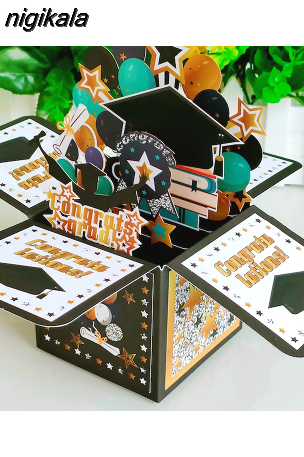 nigikala Pop Up Card Handmade Congratulations Card with Envelope for ...