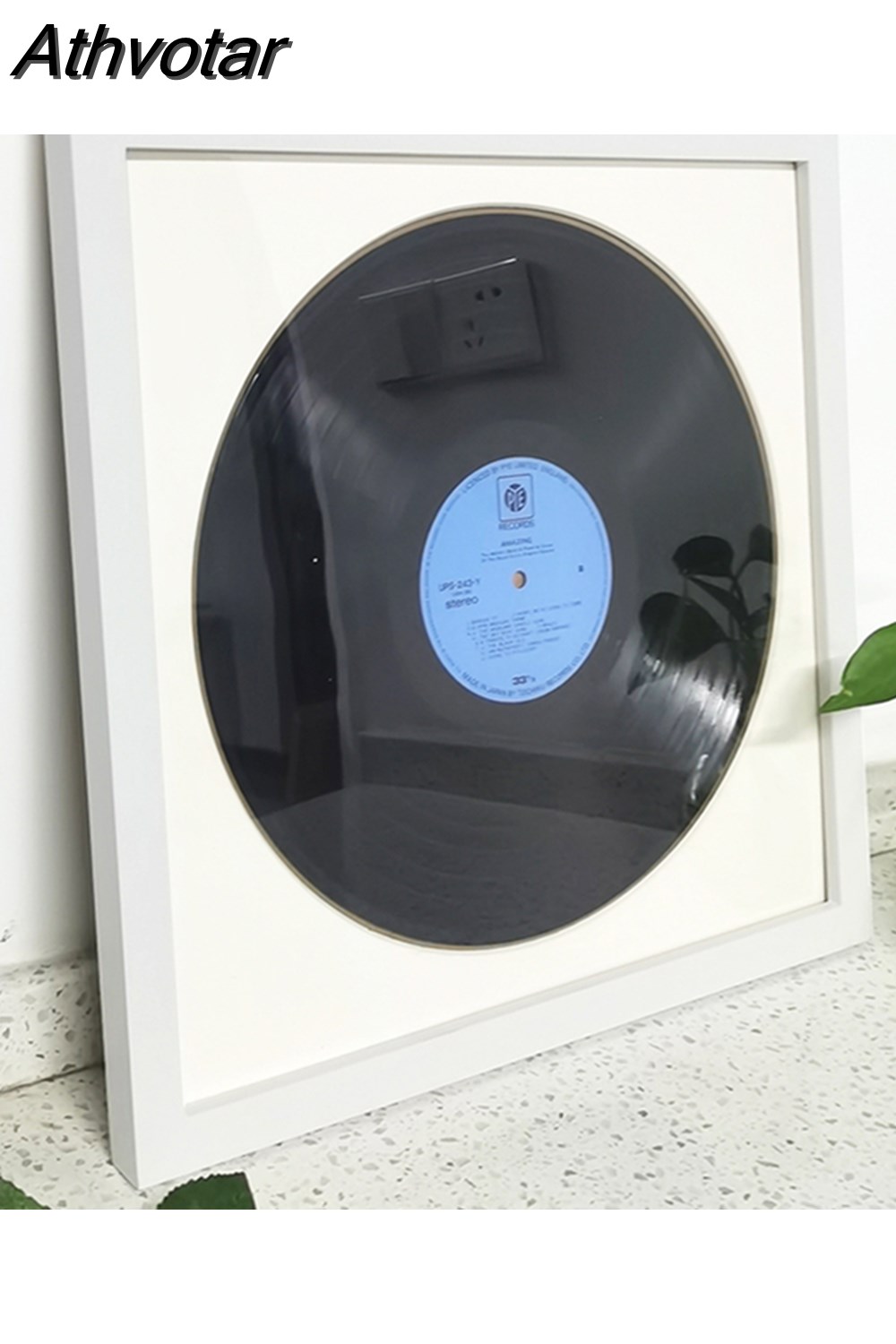 Athvotar Vinyl Record Album Wooden Frame Display,Picture Frame With Mat ...