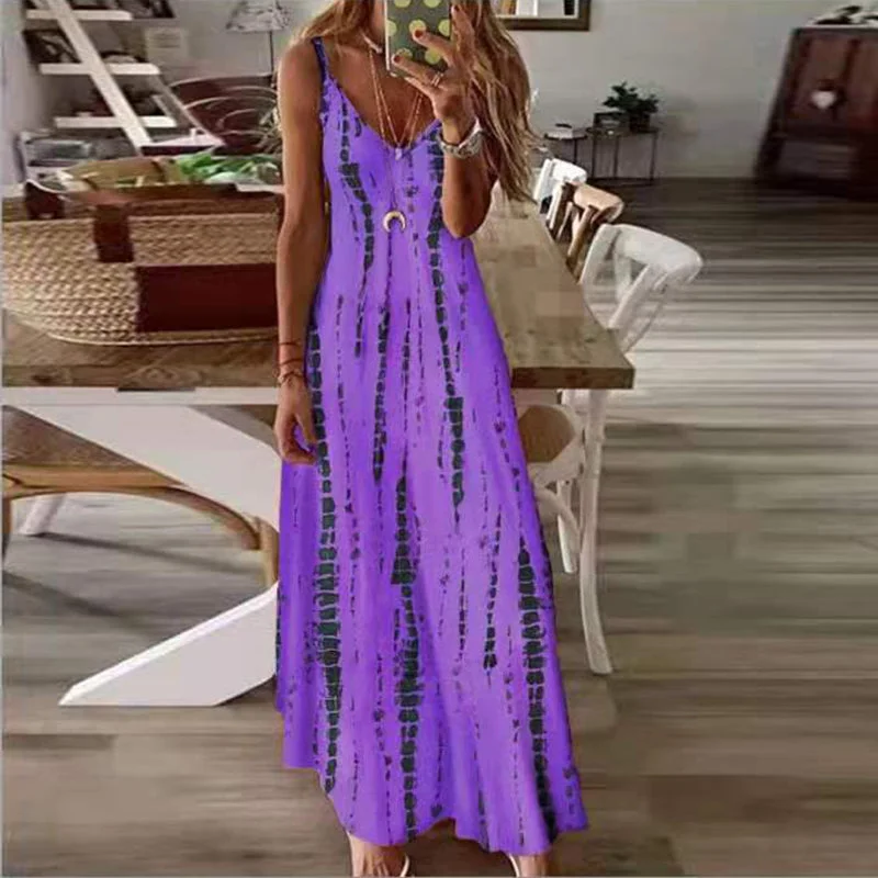 Women Sexy Spaghetti Strap Maxi Dresses
