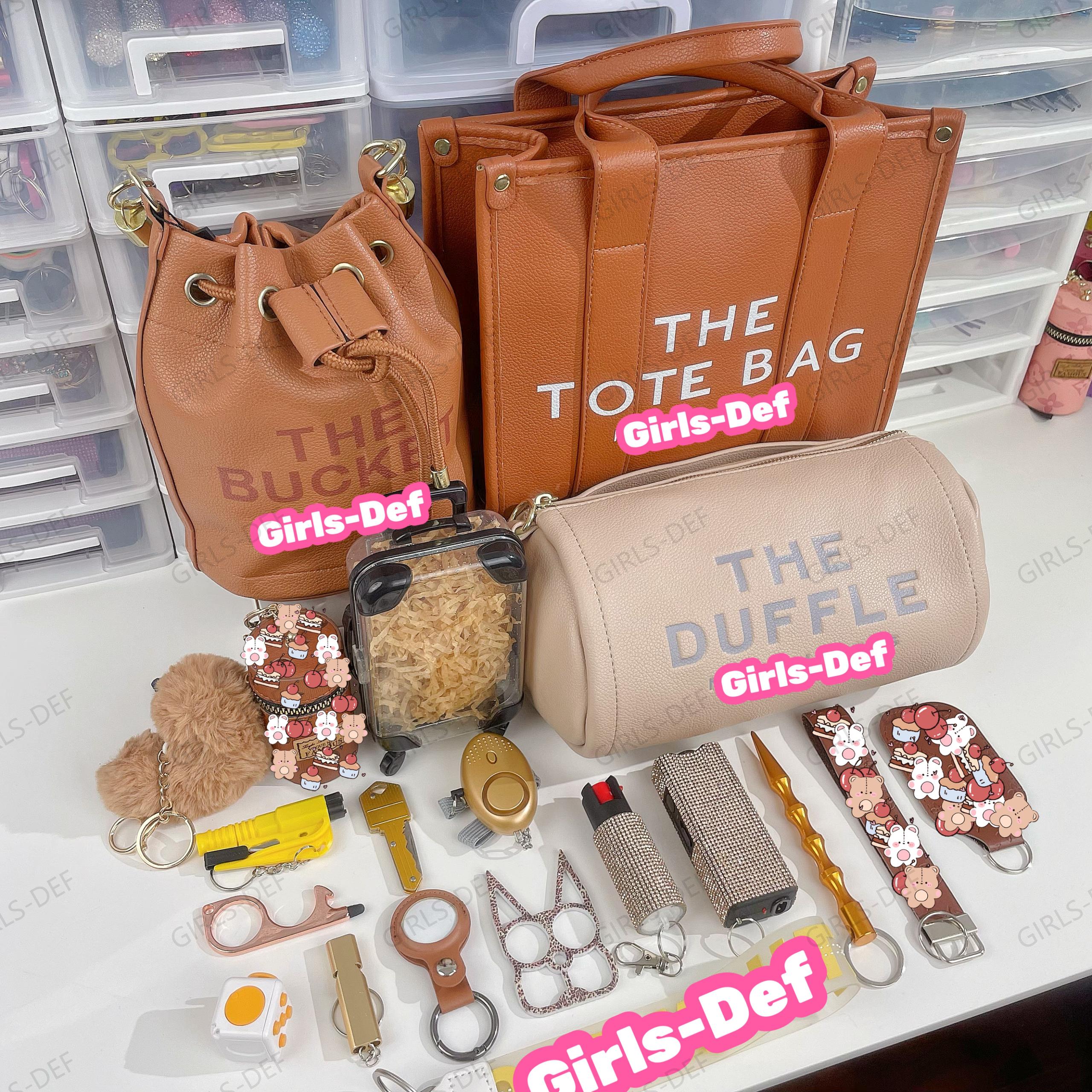 (BROWN) TOTE Bag and EVERYTHING MJ Fashion Bags self defense keychain ...