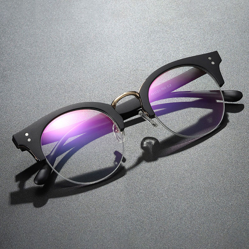 6701 New Arrival Plastic Frame Glasses For Unisex Simple Half Rim Retro ...