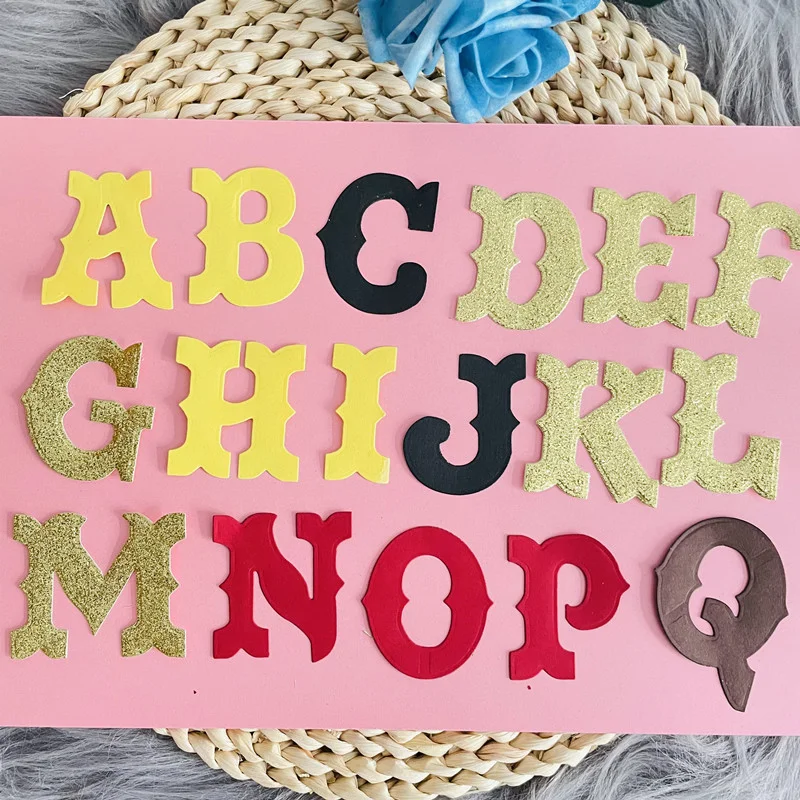 Nigikala size uppercase alphabet letter die Metal Cutting Dies DIY Scrapbook Paper Cards ...