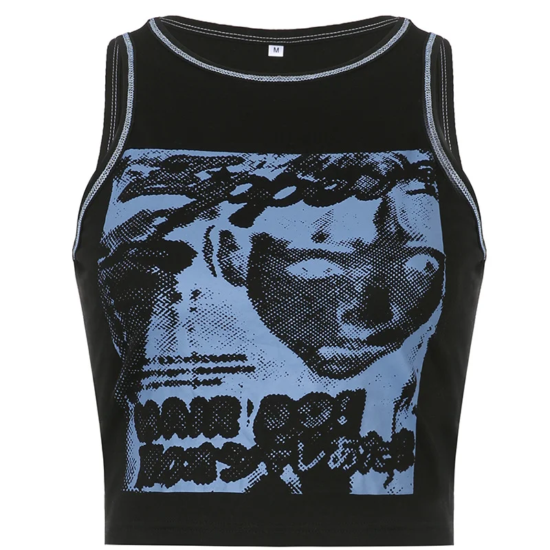 VINTAGE ABSTRACT PORTRAIT TANK TOP