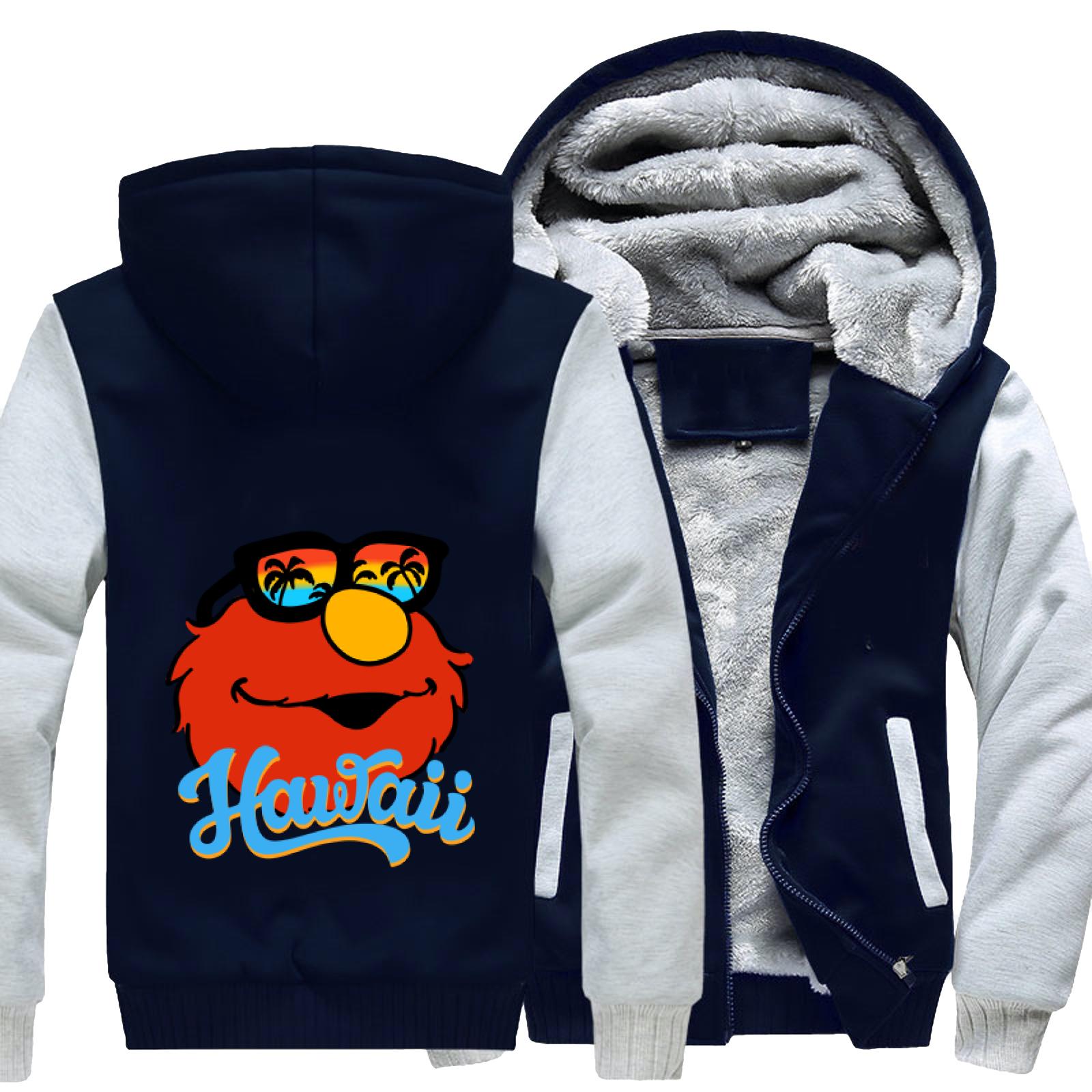 Elmo With Sunglasses In Hawaii, Sesame Street Fleece Jacket