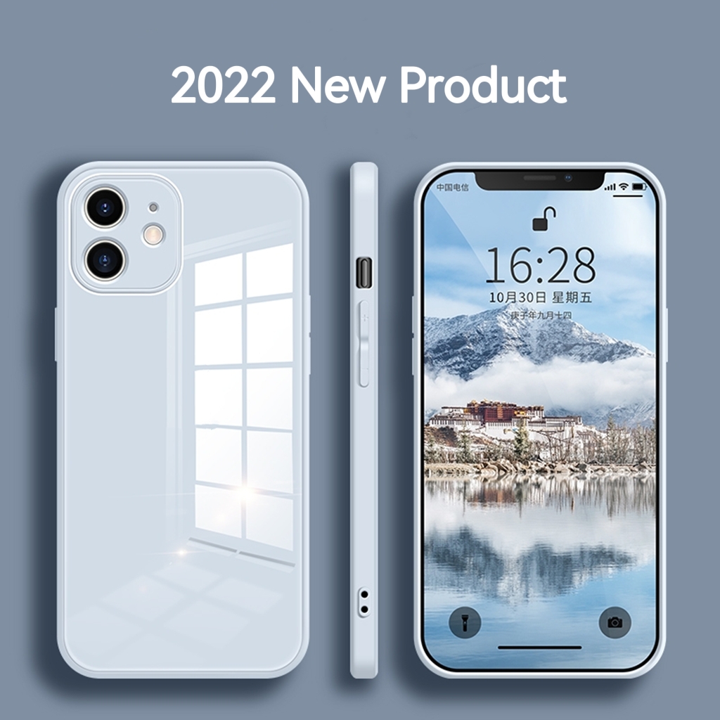 Liquid Glass Colorful Back Cover Protective Case For iPhone