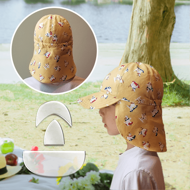 Sun hat with neck flap Sewing Template Set - With Instructions