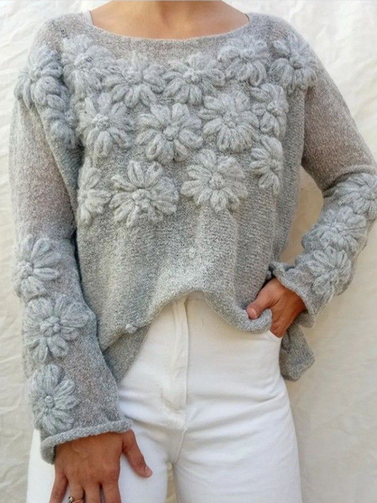 Women's Relief Art Knitting Patterns Art Cozy Sweater