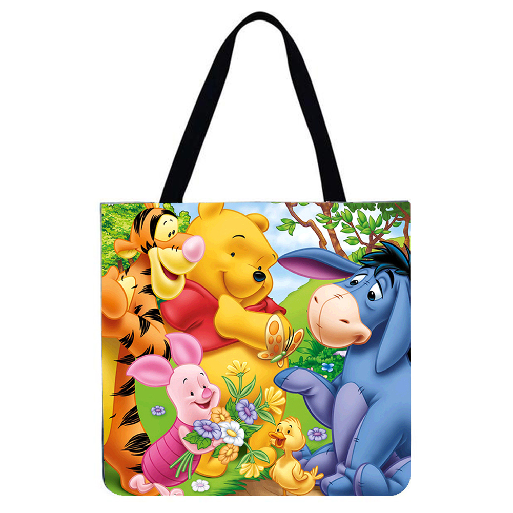 Cartoon Animals - Large Capacity Linen Tote Bag